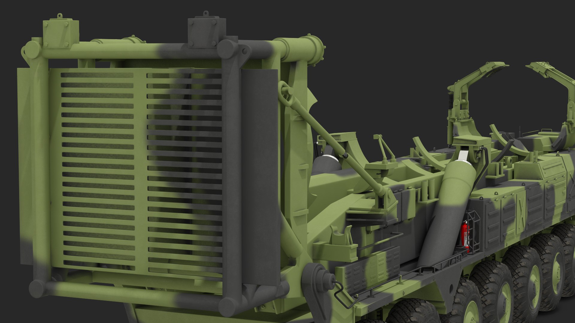 3D model 9 axle transporter erector - TurboSquid 1524355