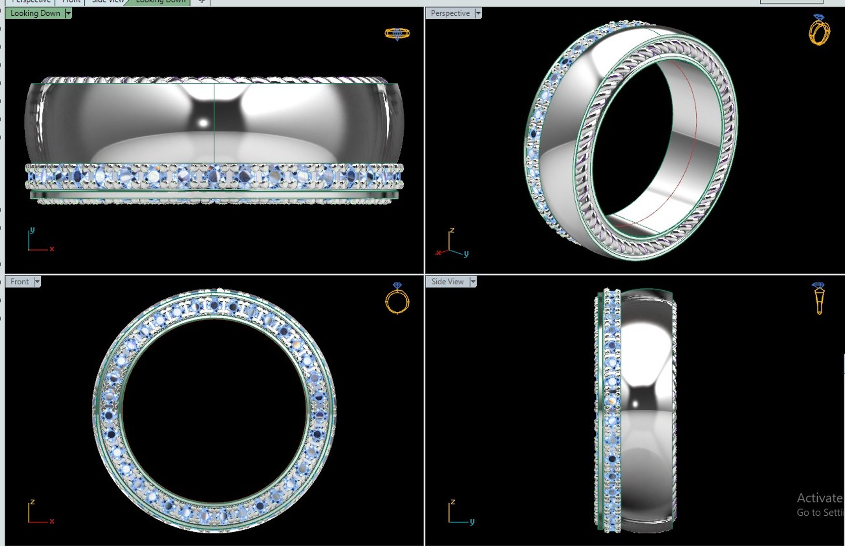 Ring set women cad 3D - TurboSquid 1699506