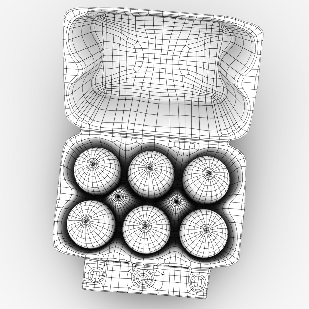 3d Model Box Eggs Carton