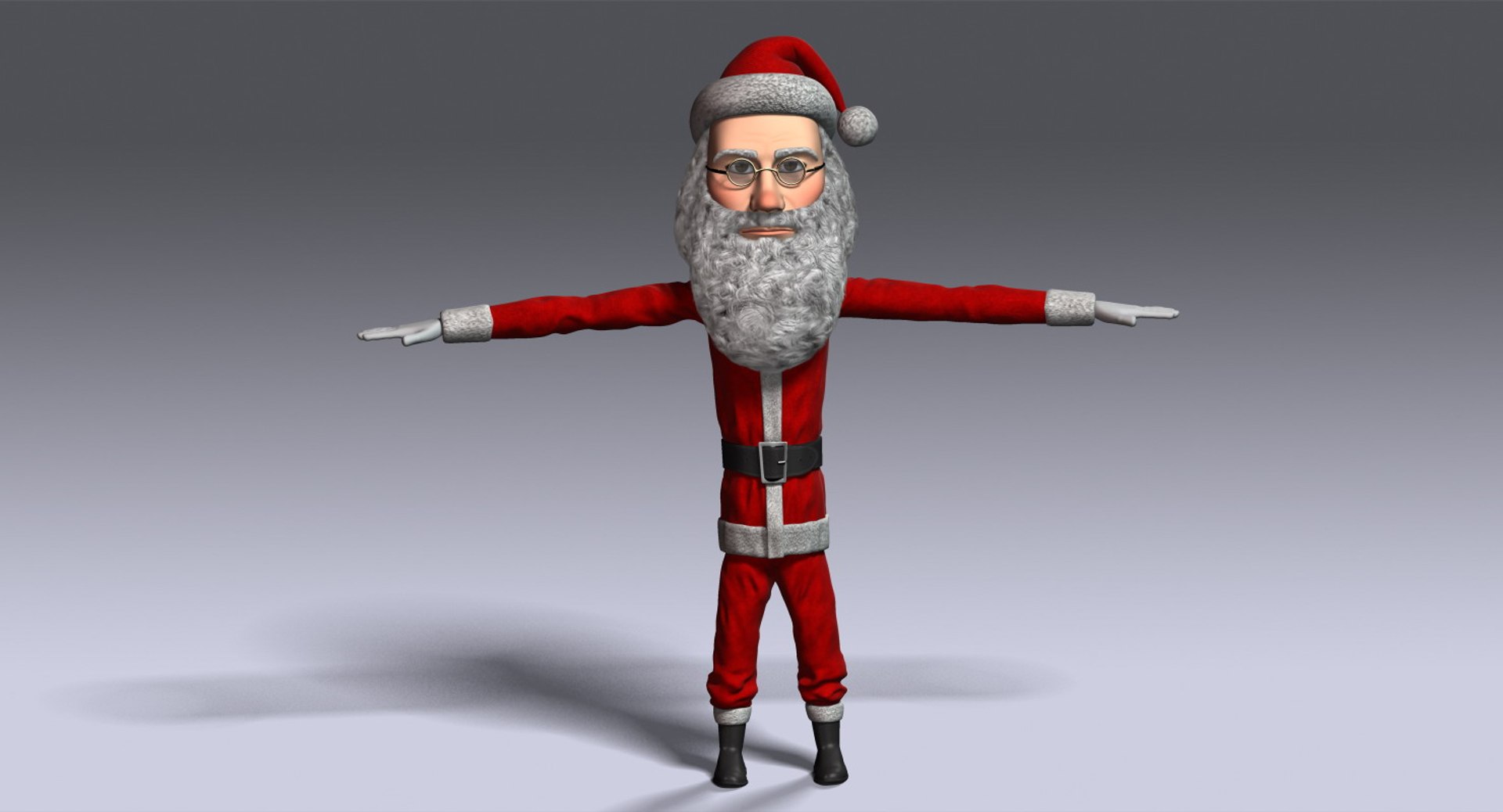 3D Cartoon Santa Claus 3 - TurboSquid 1351302
