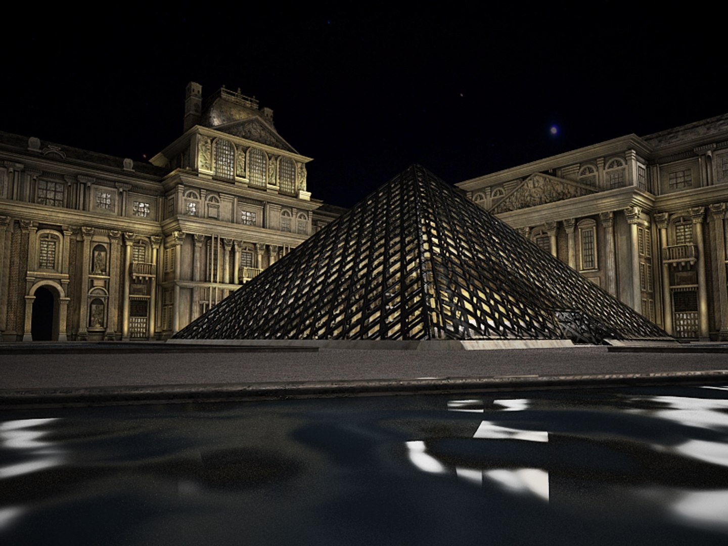 3d Max Lourve Paris Meterials