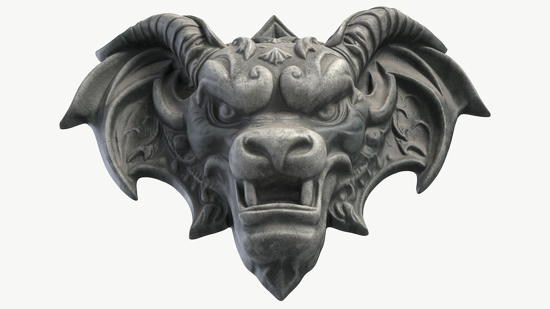 Gargoyle Head Textured 14 3D Model - TurboSquid 2291624