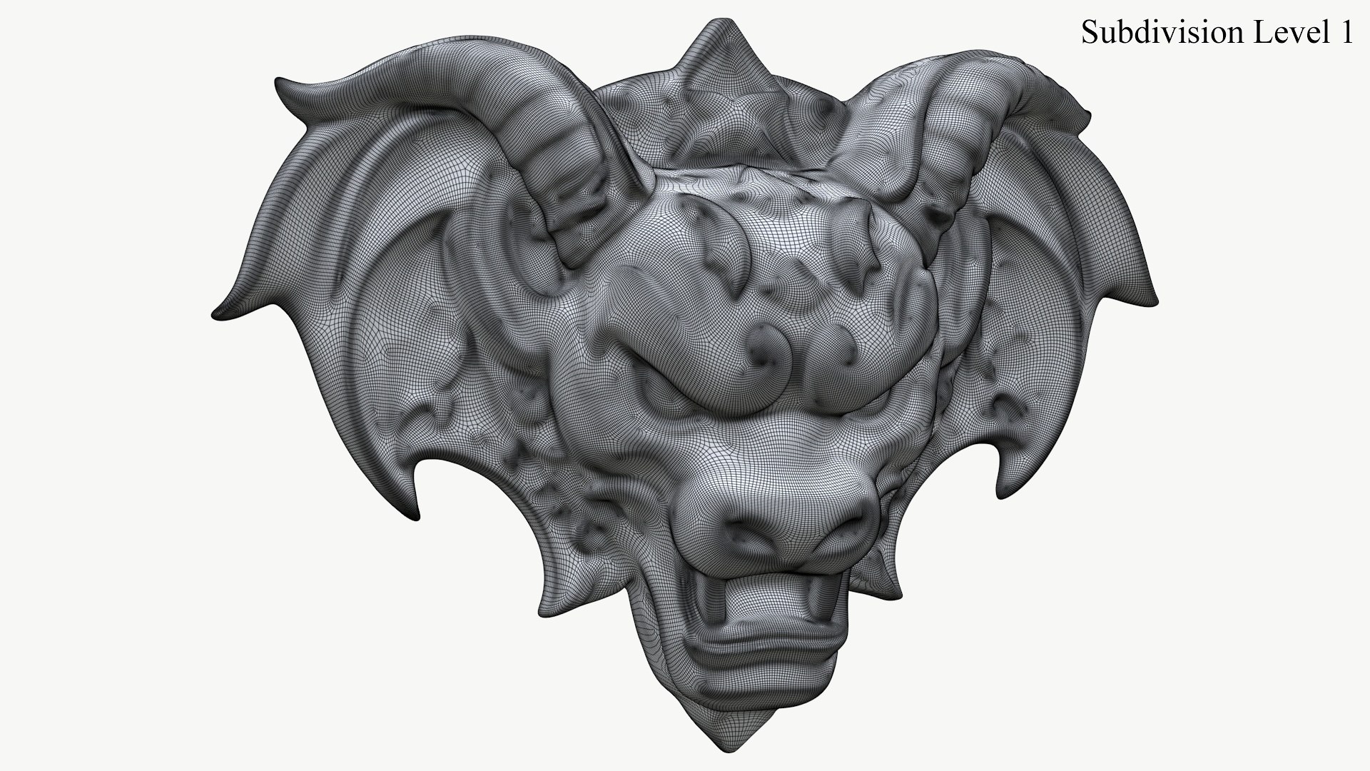 Gargoyle Head Textured 14 3D Model - TurboSquid 2291624