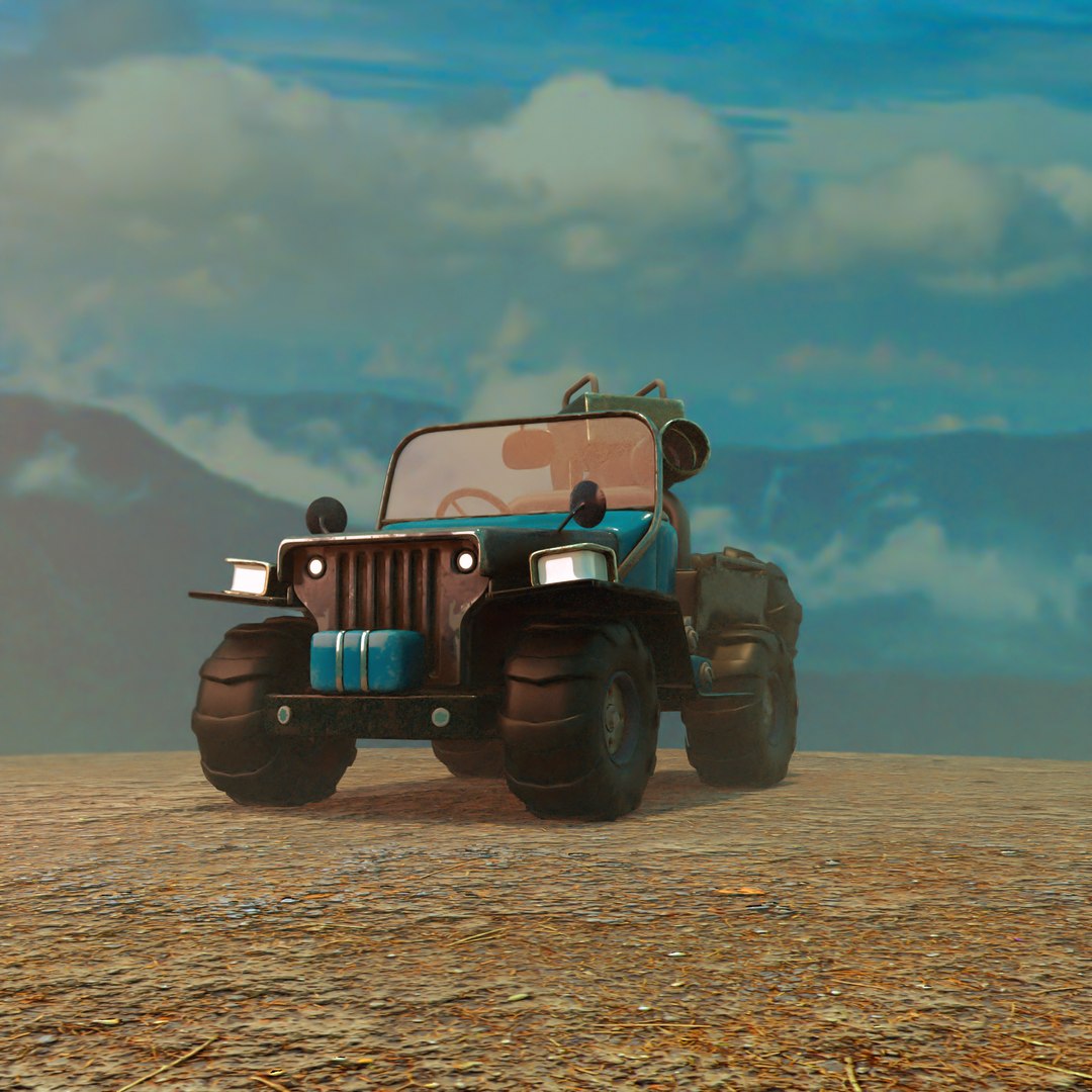 3D Model Old Jeep - TurboSquid 2196498