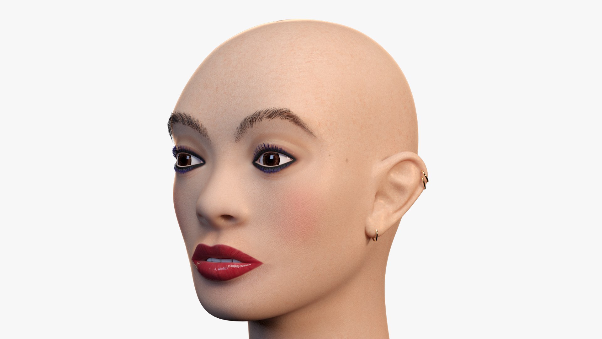 3D Woman Head Model - TurboSquid 1480868