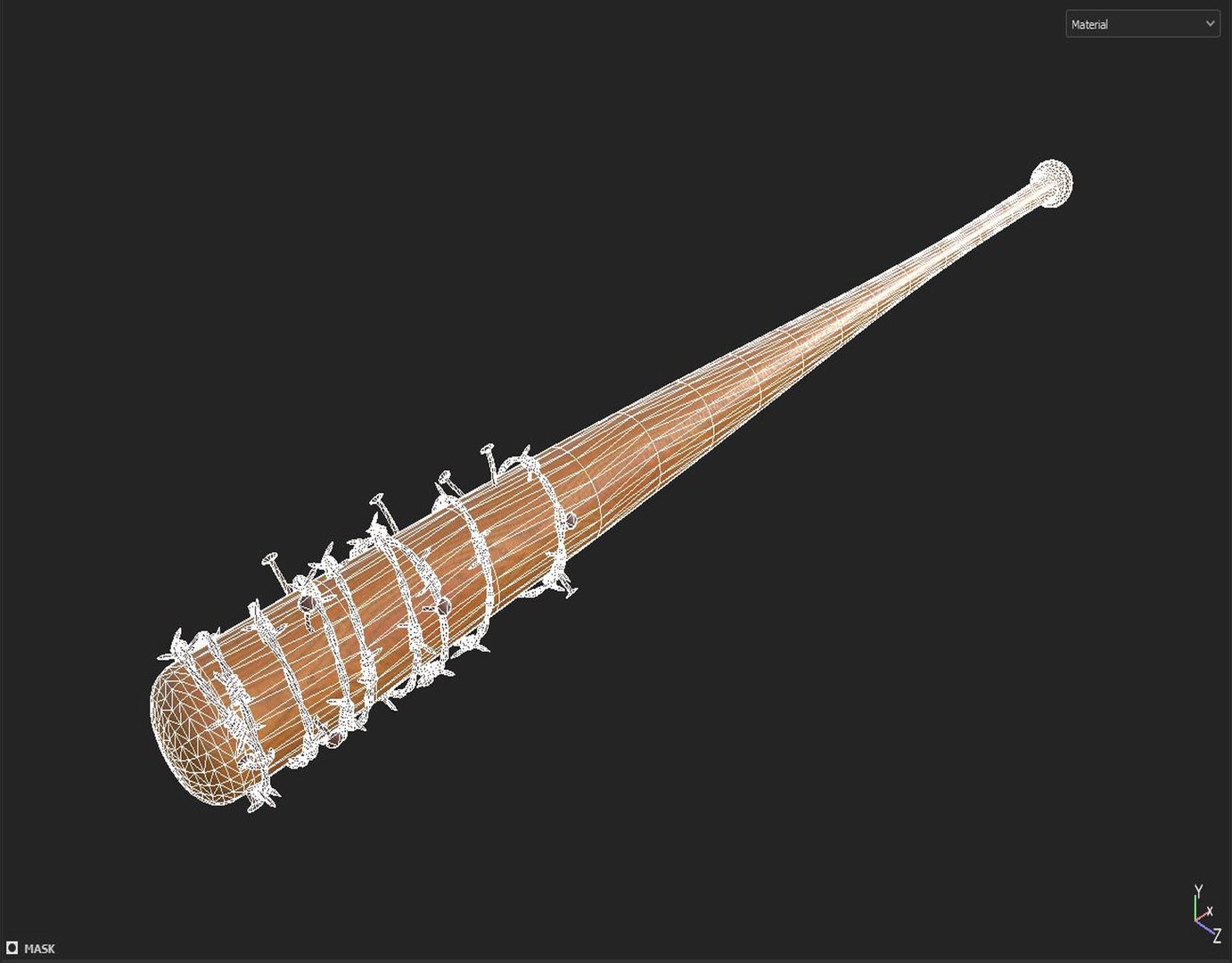 3D Spiked Baseball Bat Model - TurboSquid 2397112