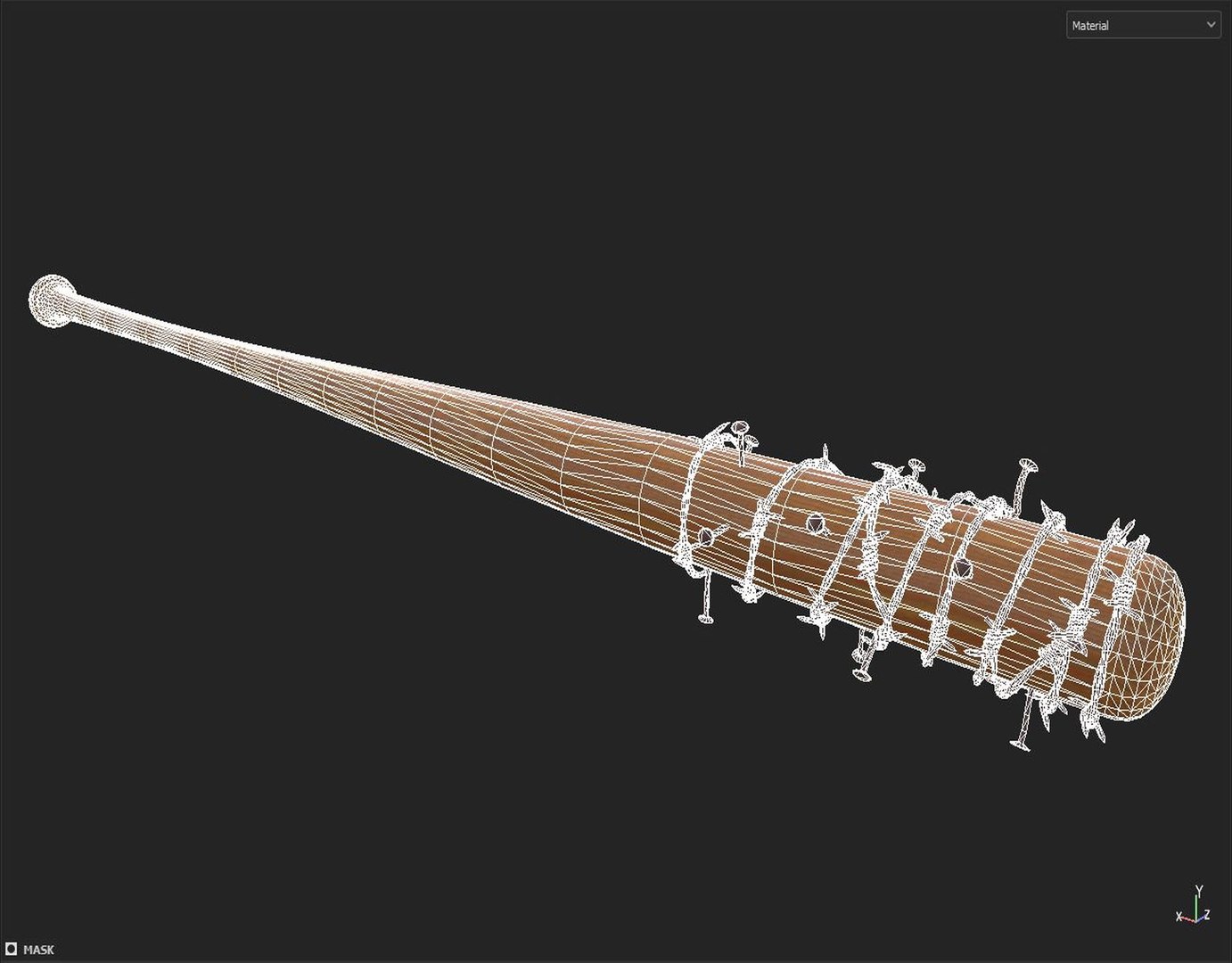 3D Spiked Baseball Bat Model - TurboSquid 2397112