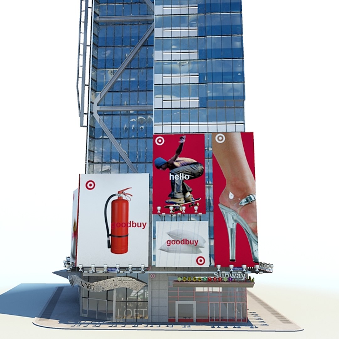 3d model time square tower