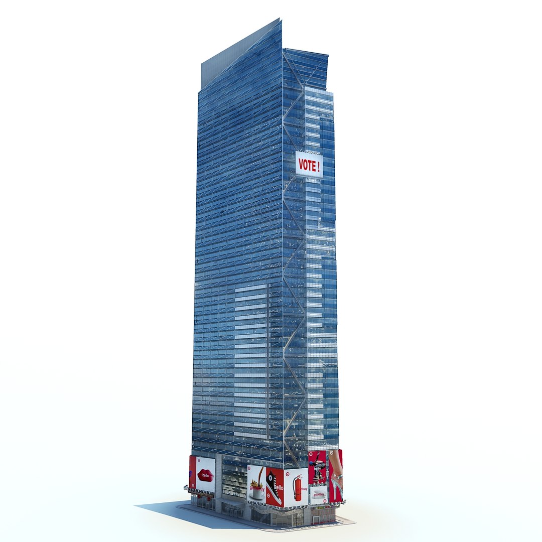 3d model time square tower