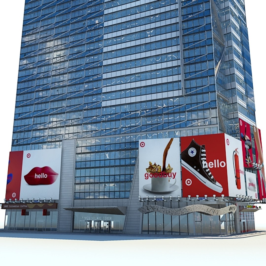 3d model time square tower