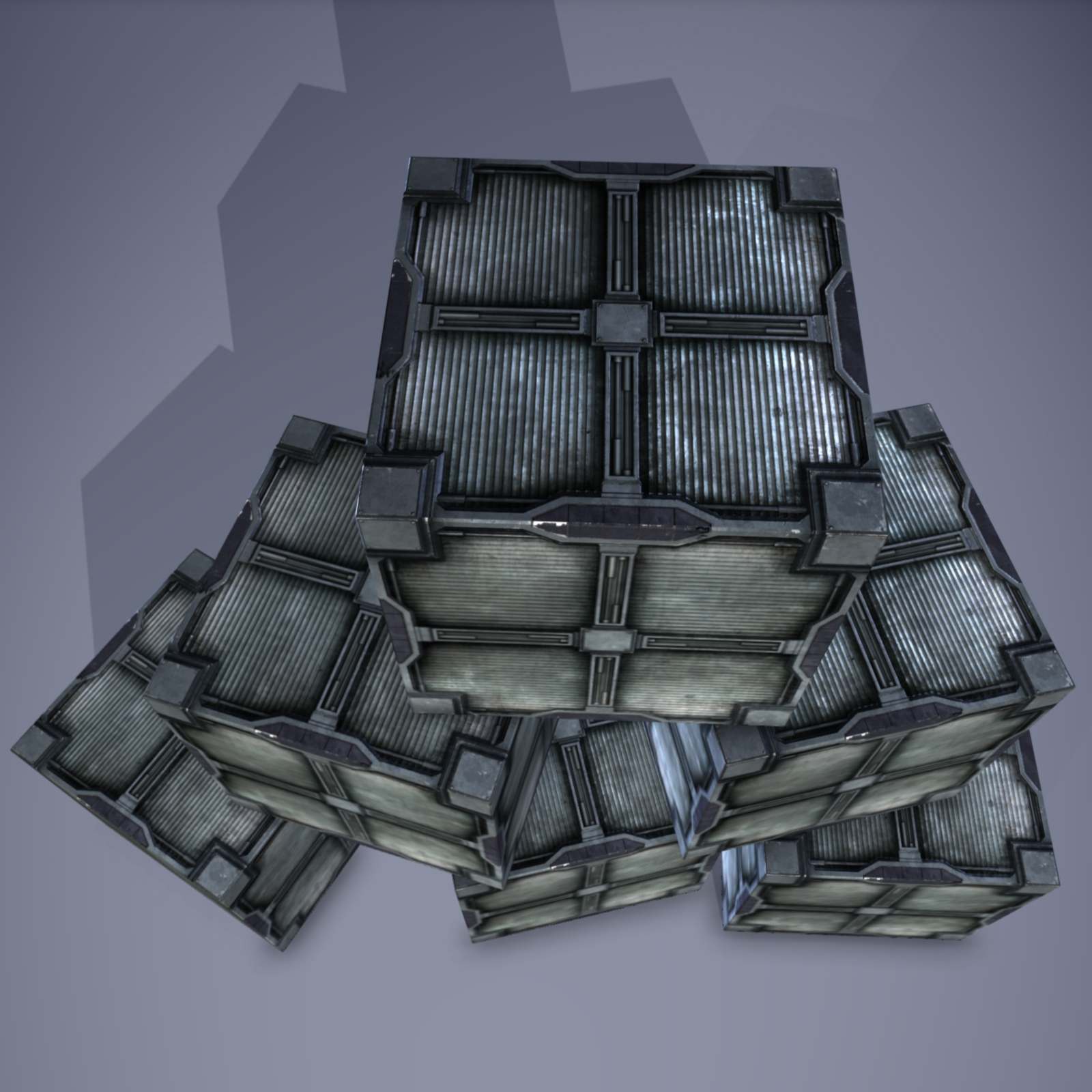 3d metal cargo box