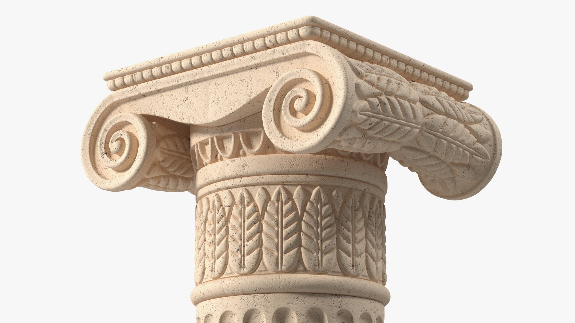 3D Greek Ionic Order Column Pillar Pedestal Statue model - TurboSquid 2146148