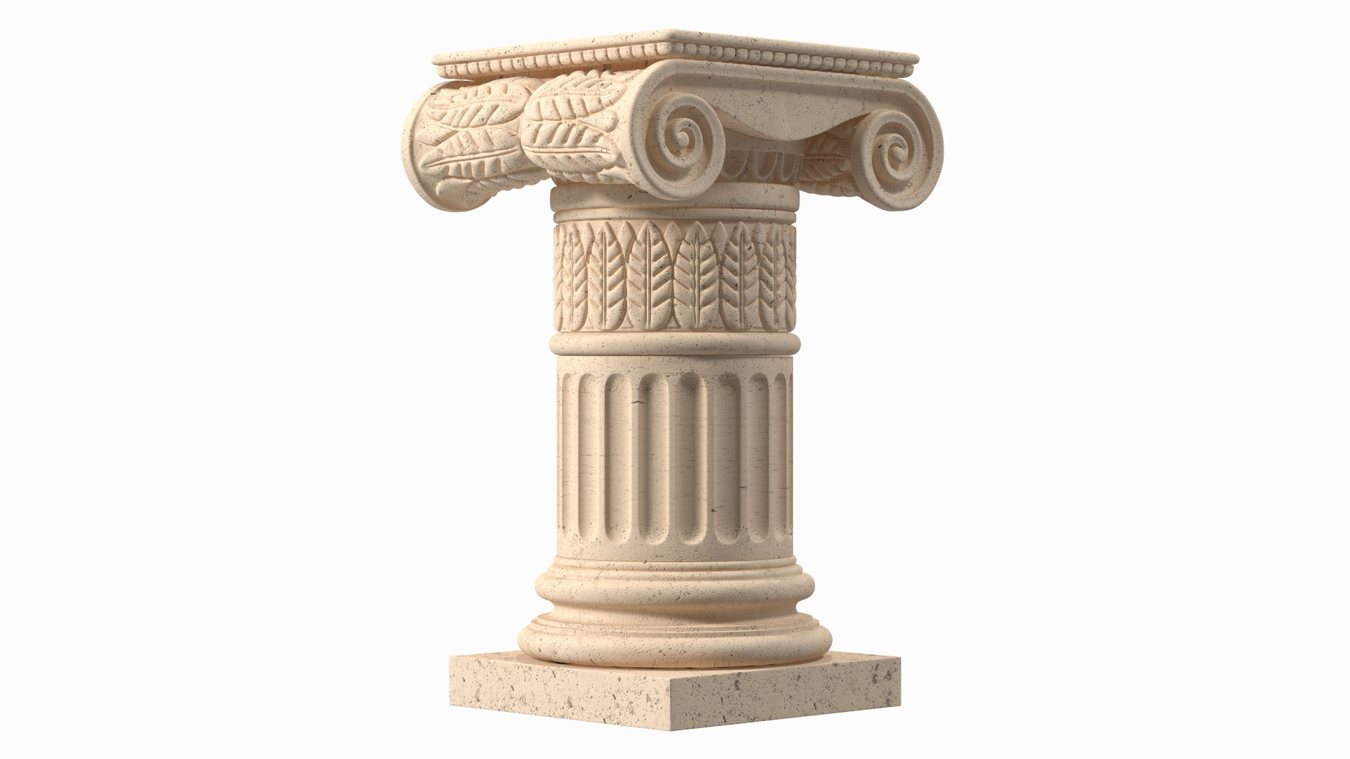3D Greek Ionic Order Column Pillar Pedestal Statue model - TurboSquid ...