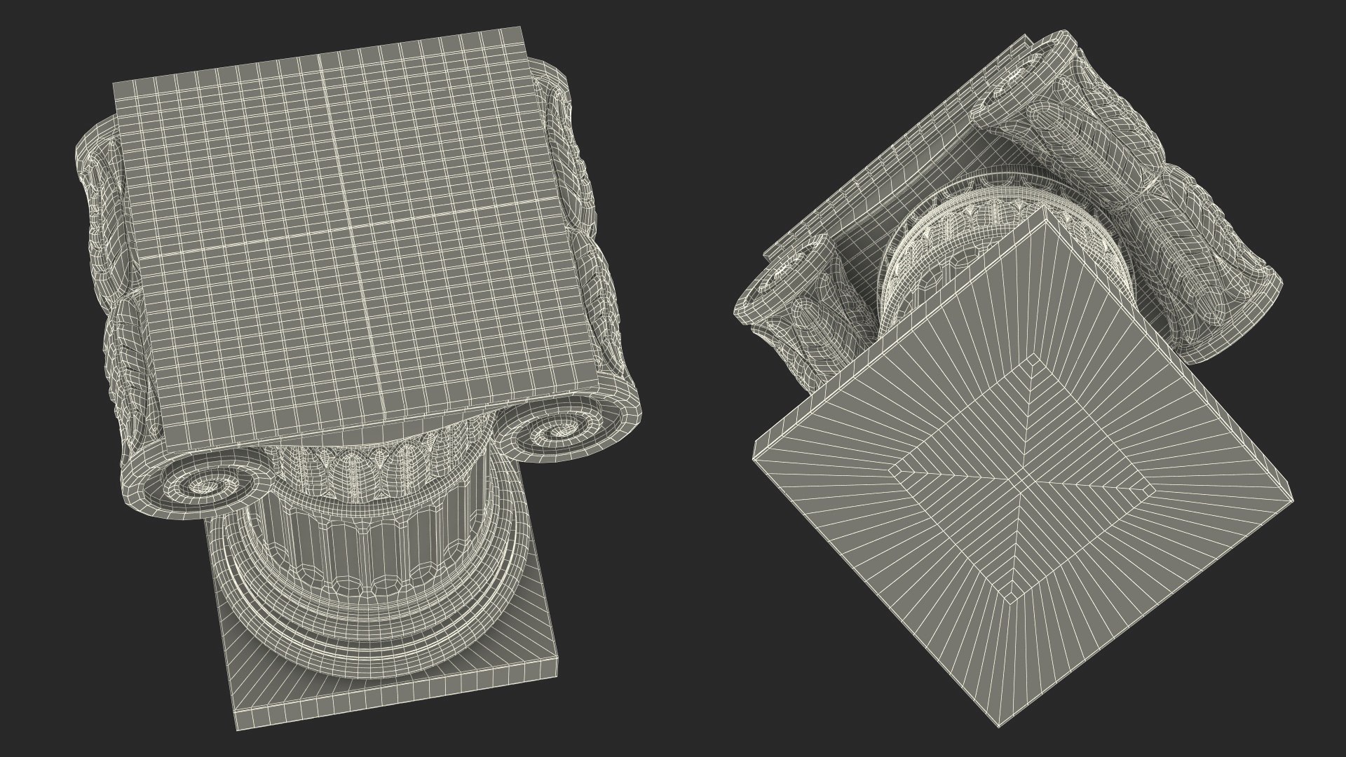 3D Greek Ionic Order Column Pillar Pedestal Statue model - TurboSquid 2146148