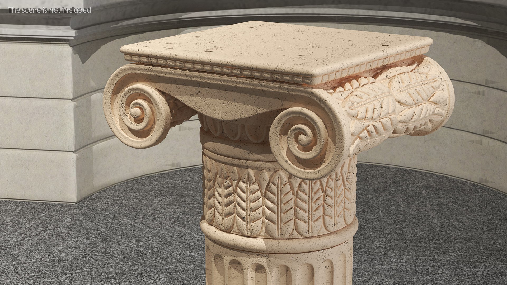 3D Greek Ionic Order Column Pillar Pedestal Statue model - TurboSquid 2146148