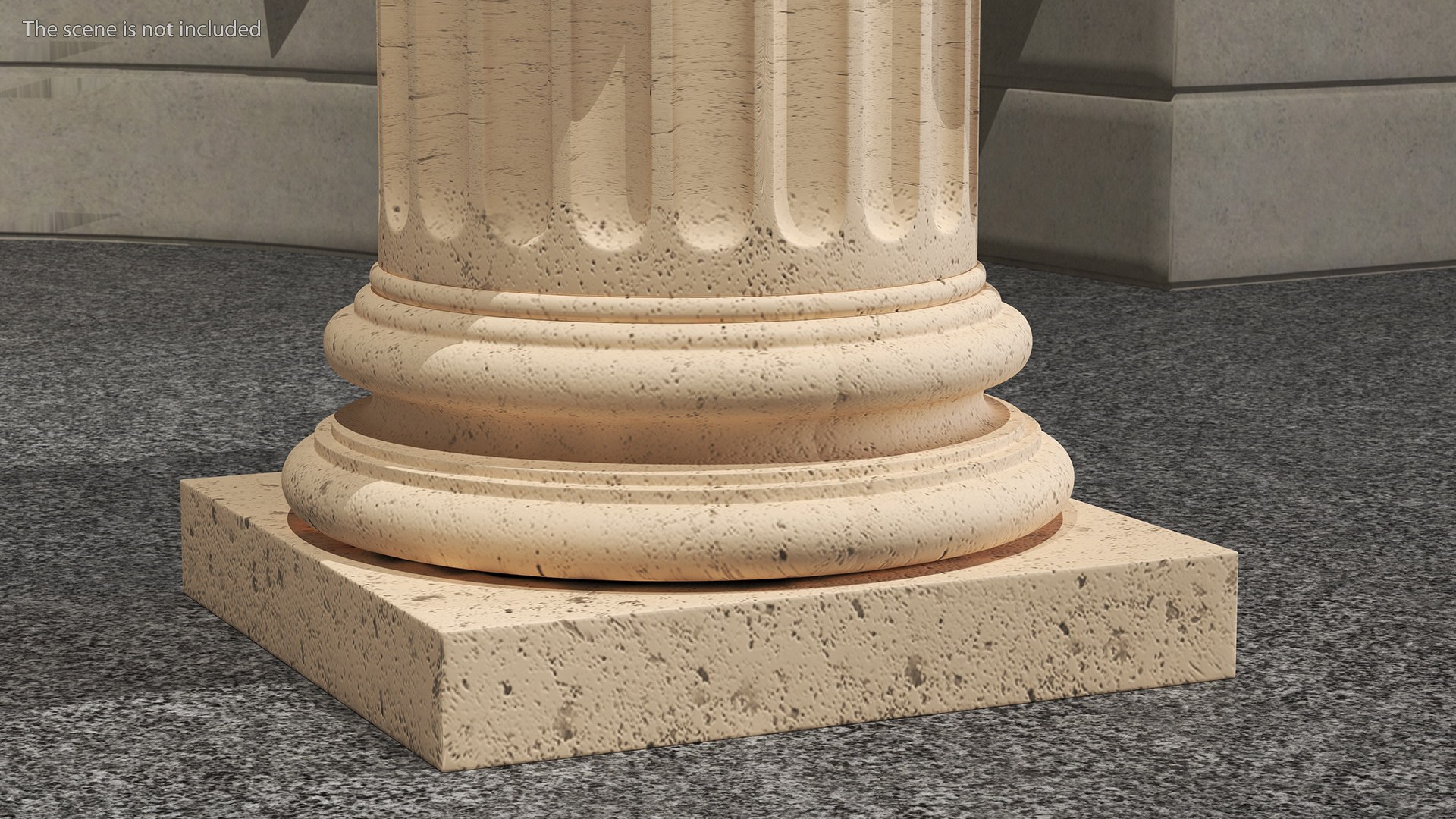 3D Greek Ionic Order Column Pillar Pedestal Statue model - TurboSquid 2146148