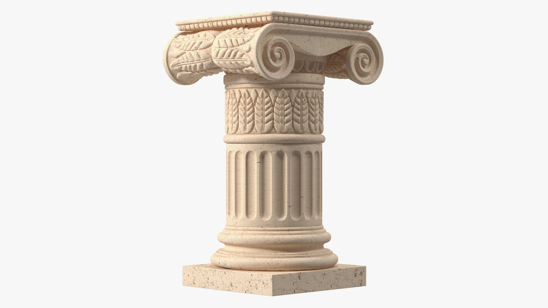 3D Greek Ionic Order Column Pillar Pedestal Statue model - TurboSquid 2146148