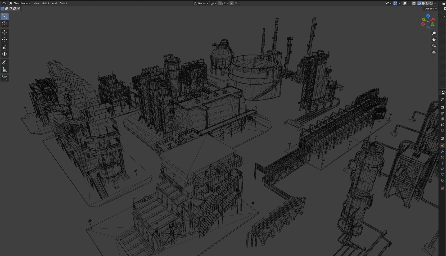Industrial Oil Refinery Scene Pack Collection Set Low Poly 3D ...