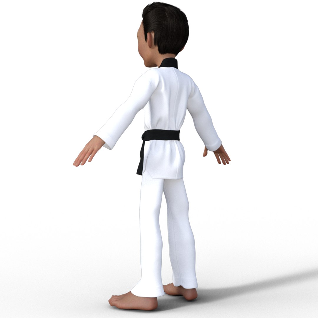 3D Cartoon Karate Boy 3D - TurboSquid 1913796