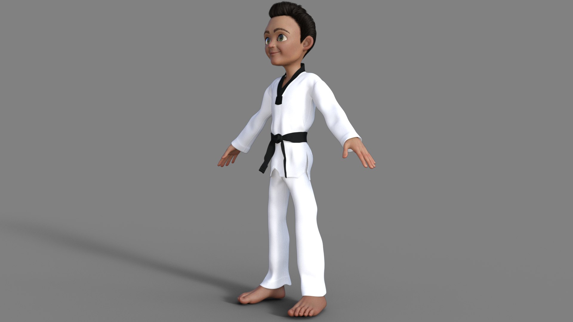 3D Cartoon Karate Boy 3D - TurboSquid 1913796