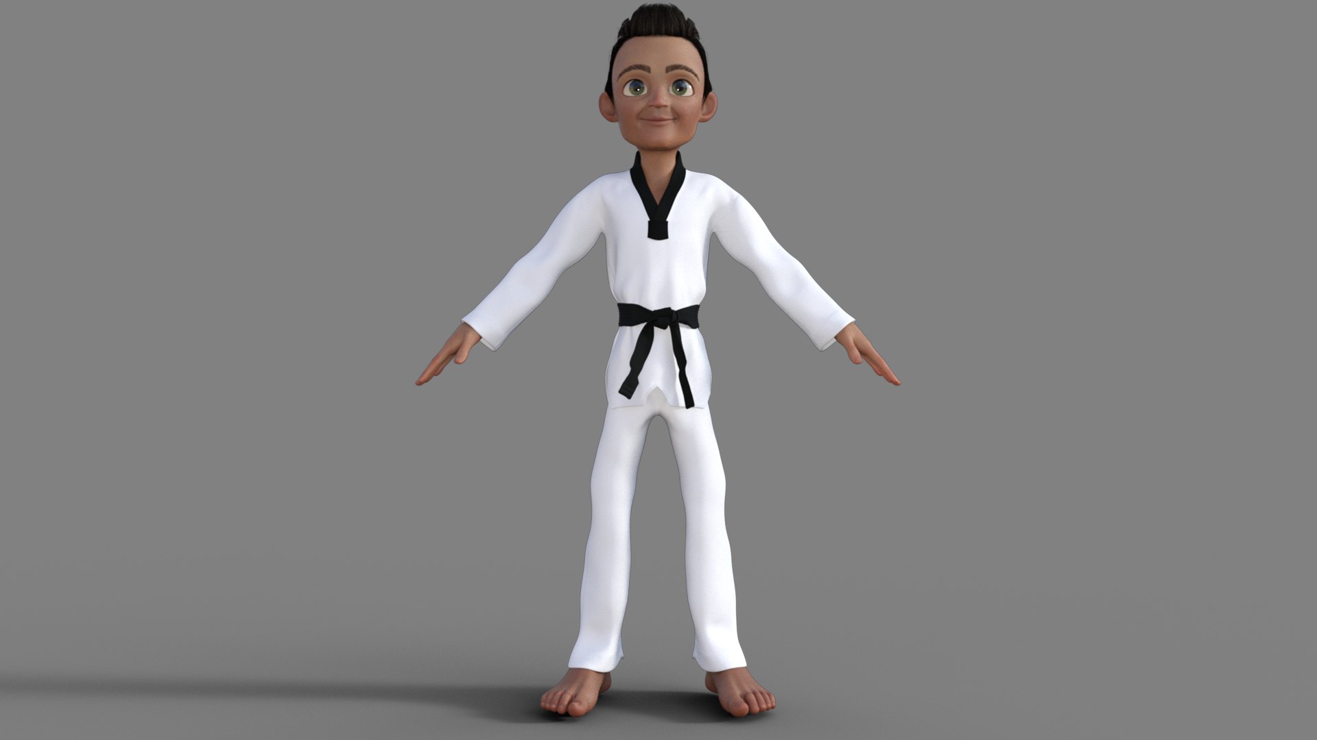 3D Cartoon Karate Boy 3D - TurboSquid 1913796