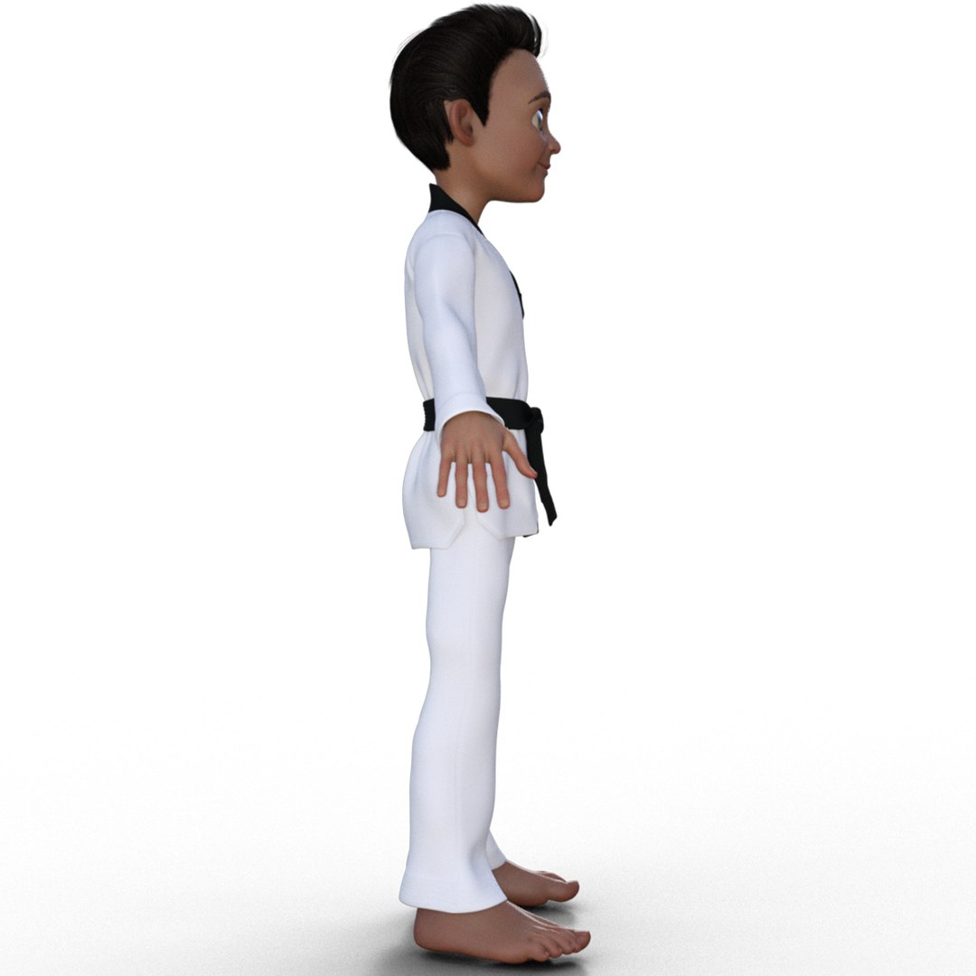 3D Cartoon Karate Boy 3D - TurboSquid 1913796