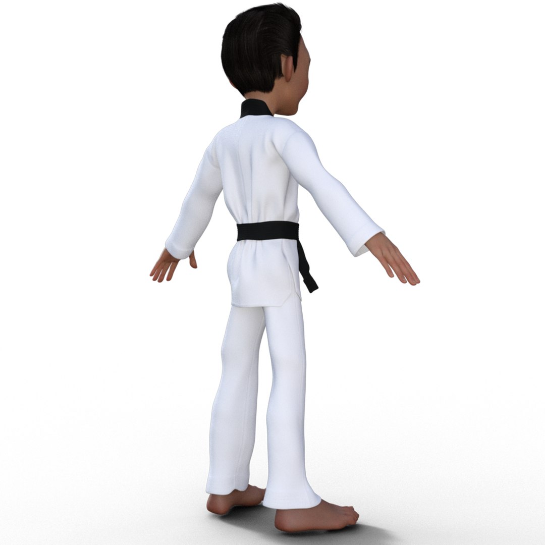 3D Cartoon Karate Boy 3D - TurboSquid 1913796