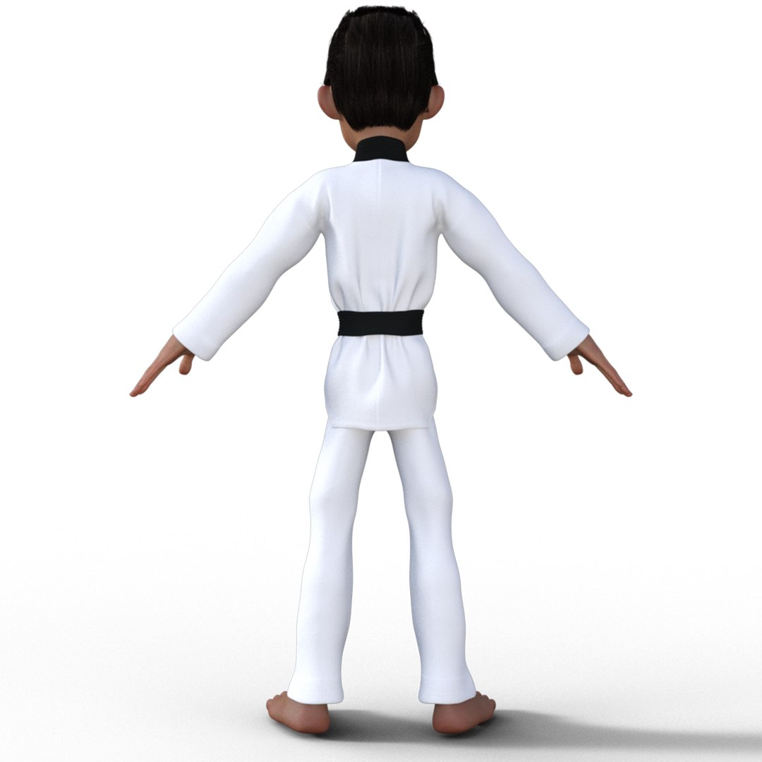 3D Cartoon Karate Boy 3D - TurboSquid 1913796