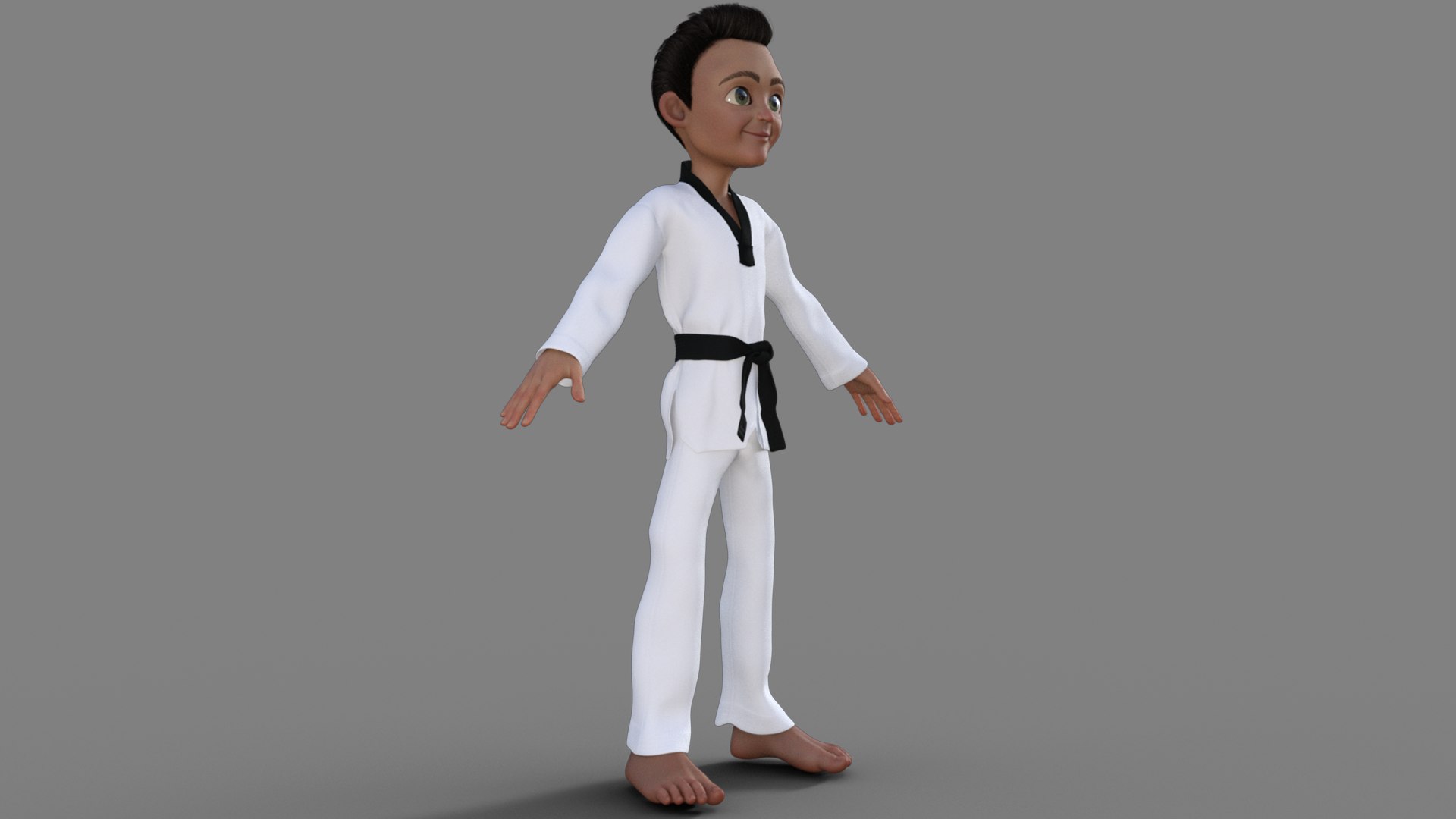 3D Cartoon Karate Boy 3D - TurboSquid 1913796
