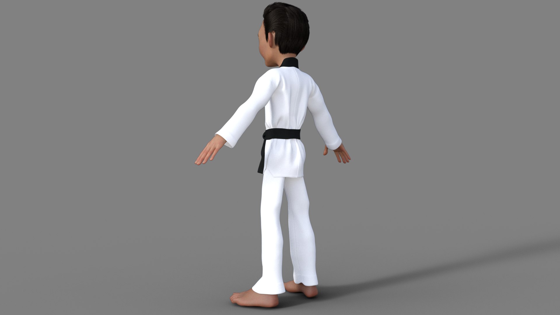 3D Cartoon Karate Boy 3D - TurboSquid 1913796
