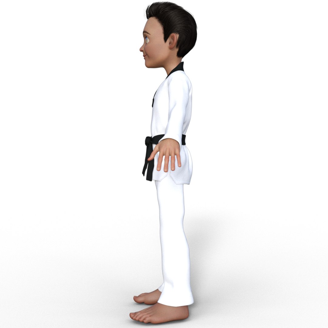 3D Cartoon Karate Boy 3D - TurboSquid 1913796