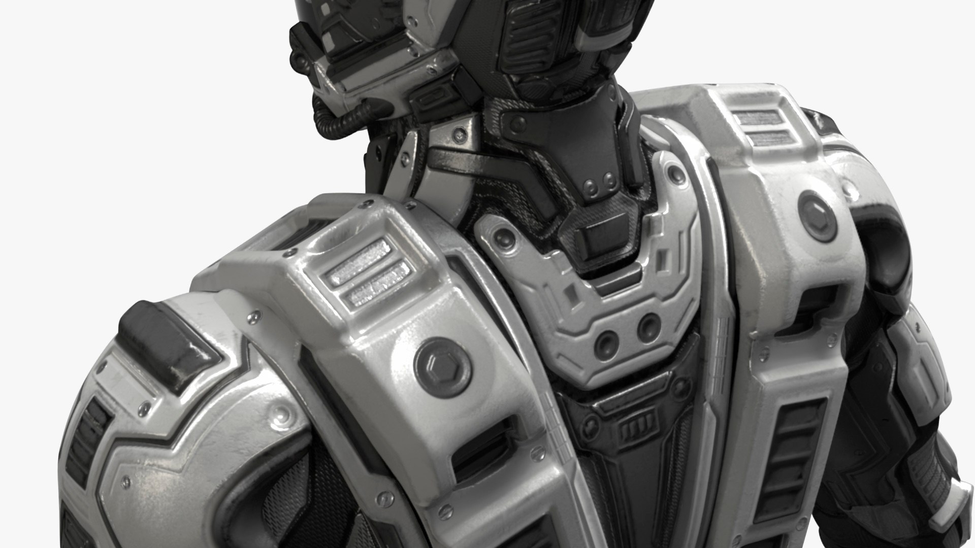 3D Futuristic Armored Robot Rigged For Cinema 4D Model - TurboSquid 2270859