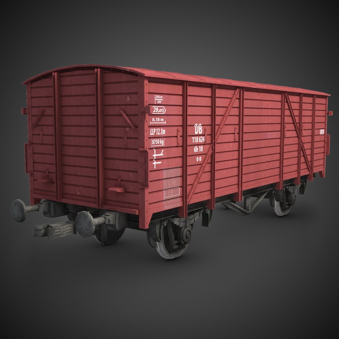 Cargo Train Wagon 3d Max
