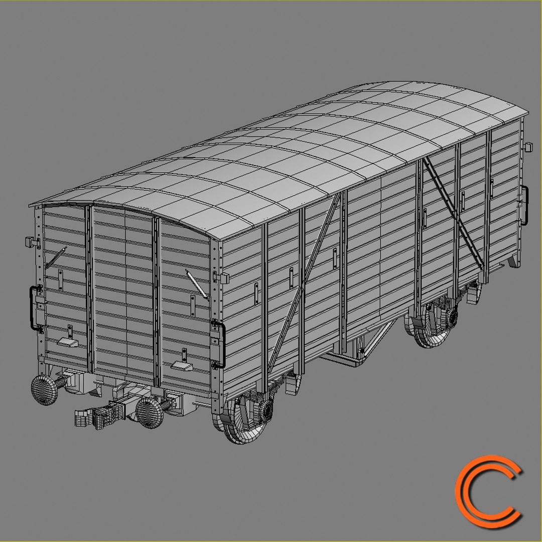 Cargo Train Wagon 3d Max