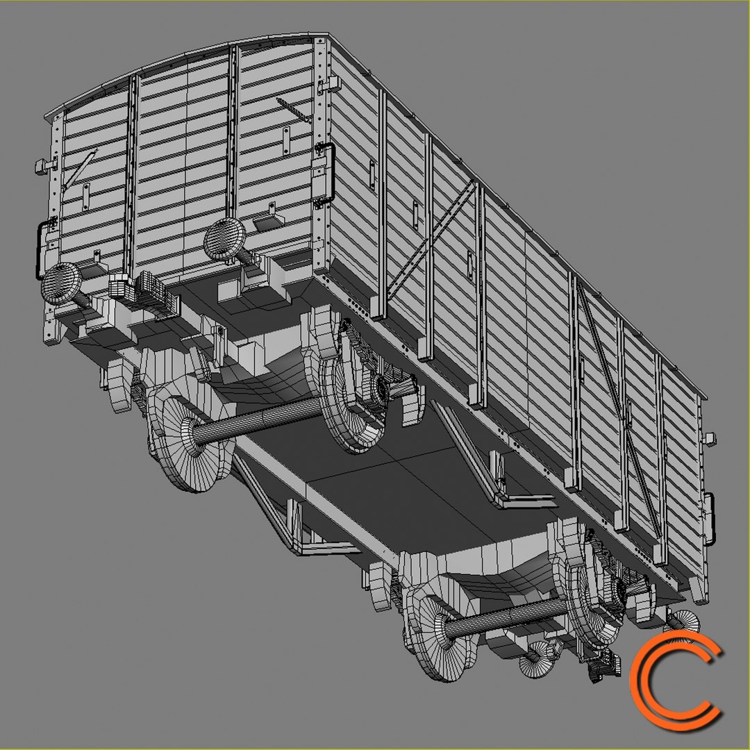 Cargo Train Wagon 3d Max