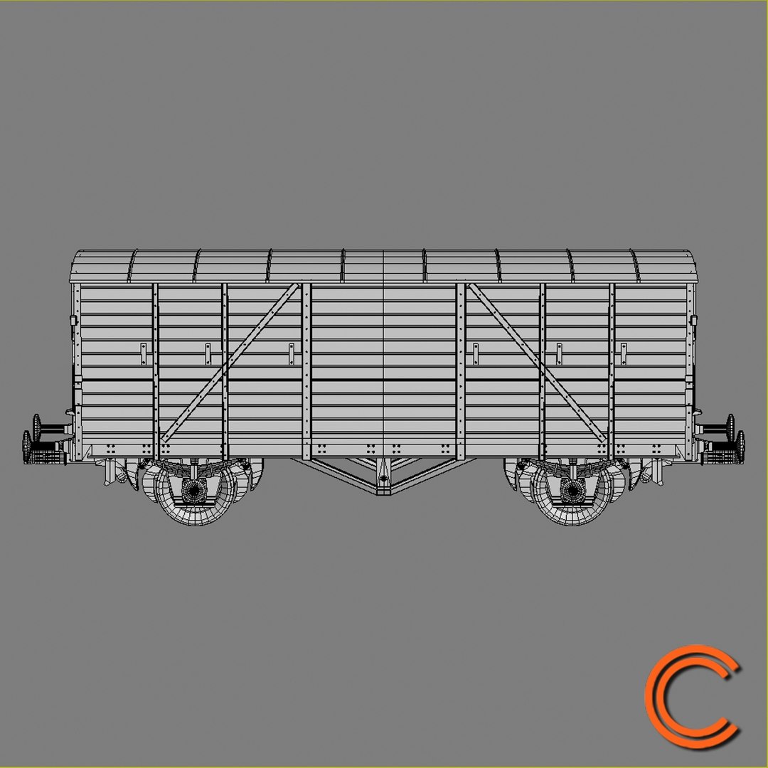 Cargo Train Wagon 3d Max