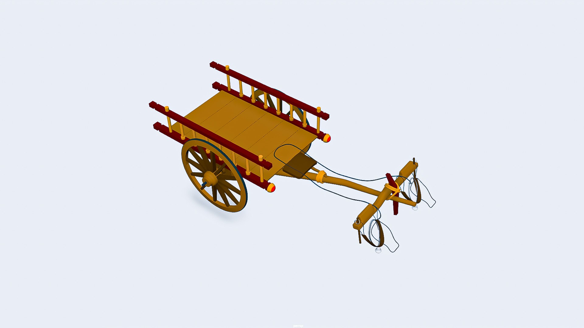 Bullock Cart 3D Model - TurboSquid 1887822