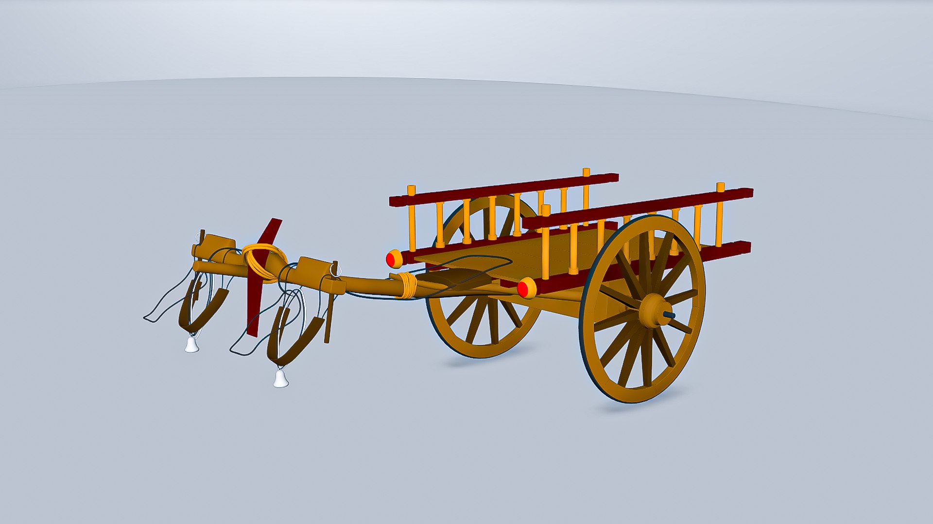 Bullock Cart 3D Model - TurboSquid 1887822