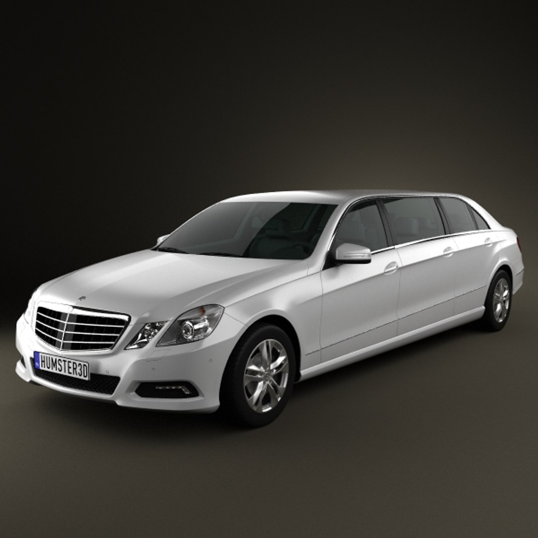 3dsmax mercedes binz e-class limousine