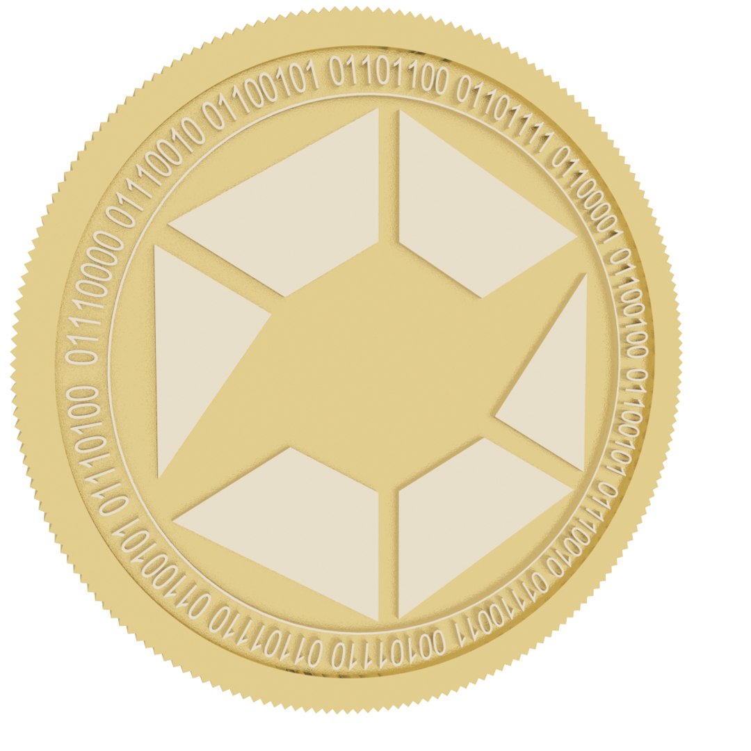 Swe token gold coin 3D model - TurboSquid 1627232