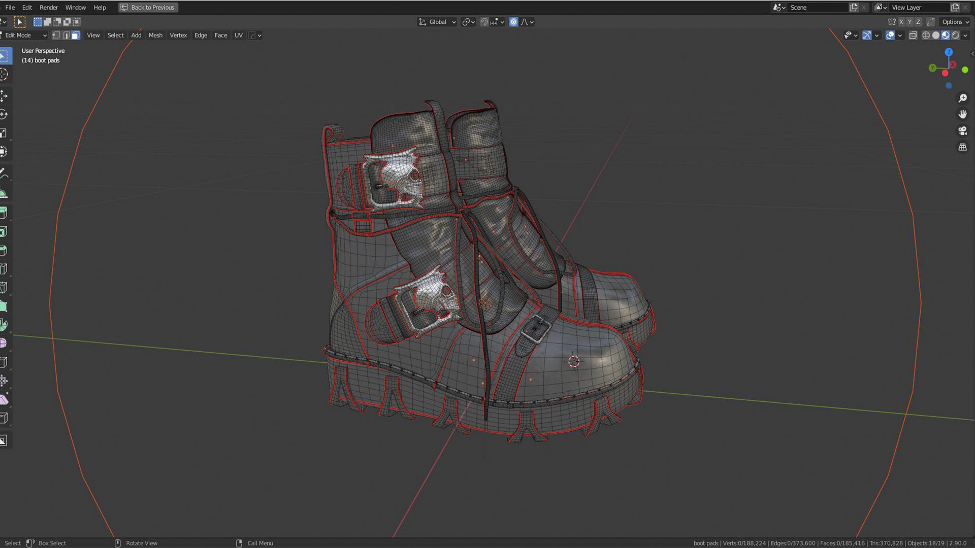 3D Model Boot Gothic - TurboSquid 1672526