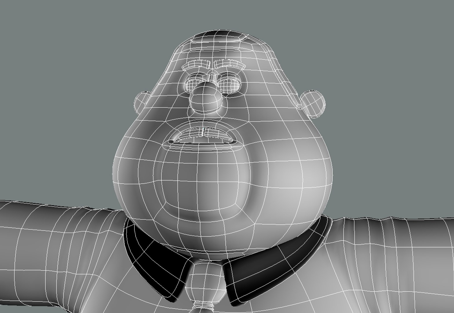 Cartoon Fat Man Obj