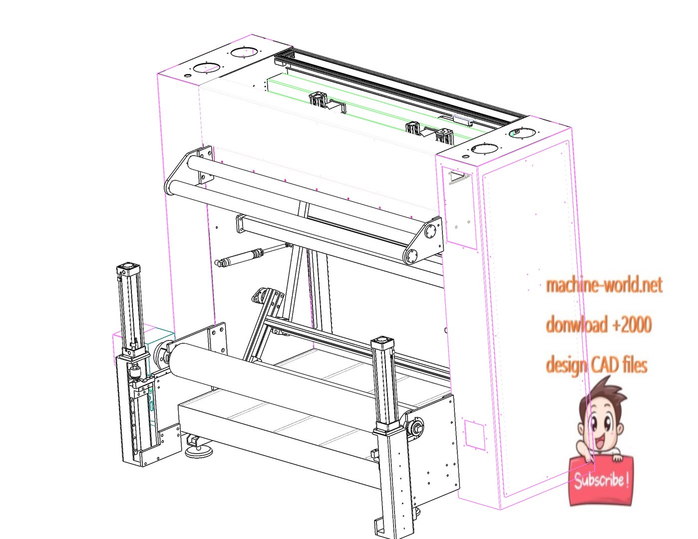 3D model industrial 3D model photocell film cutting machine ...