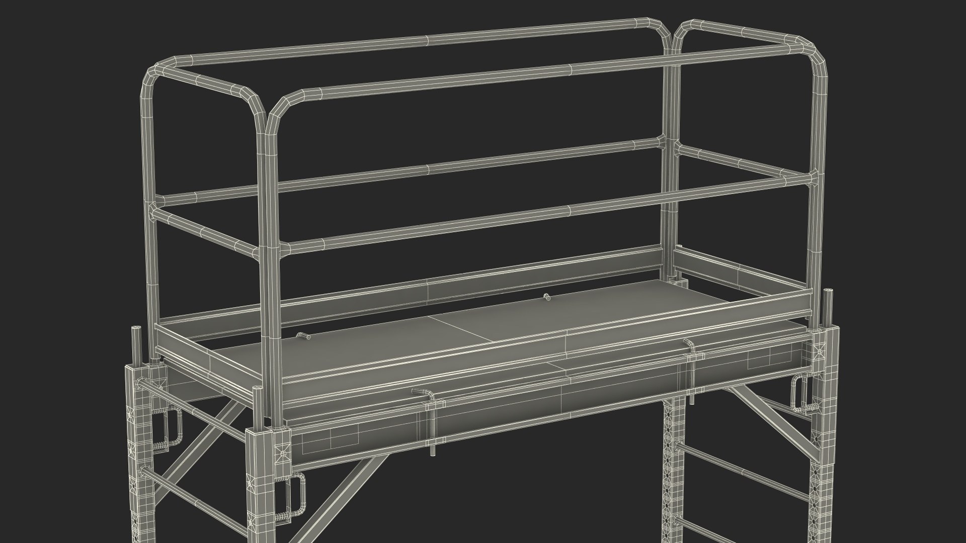 Aluminium Mobile 2 Story Scaffold Tower 3D - TurboSquid 2129021