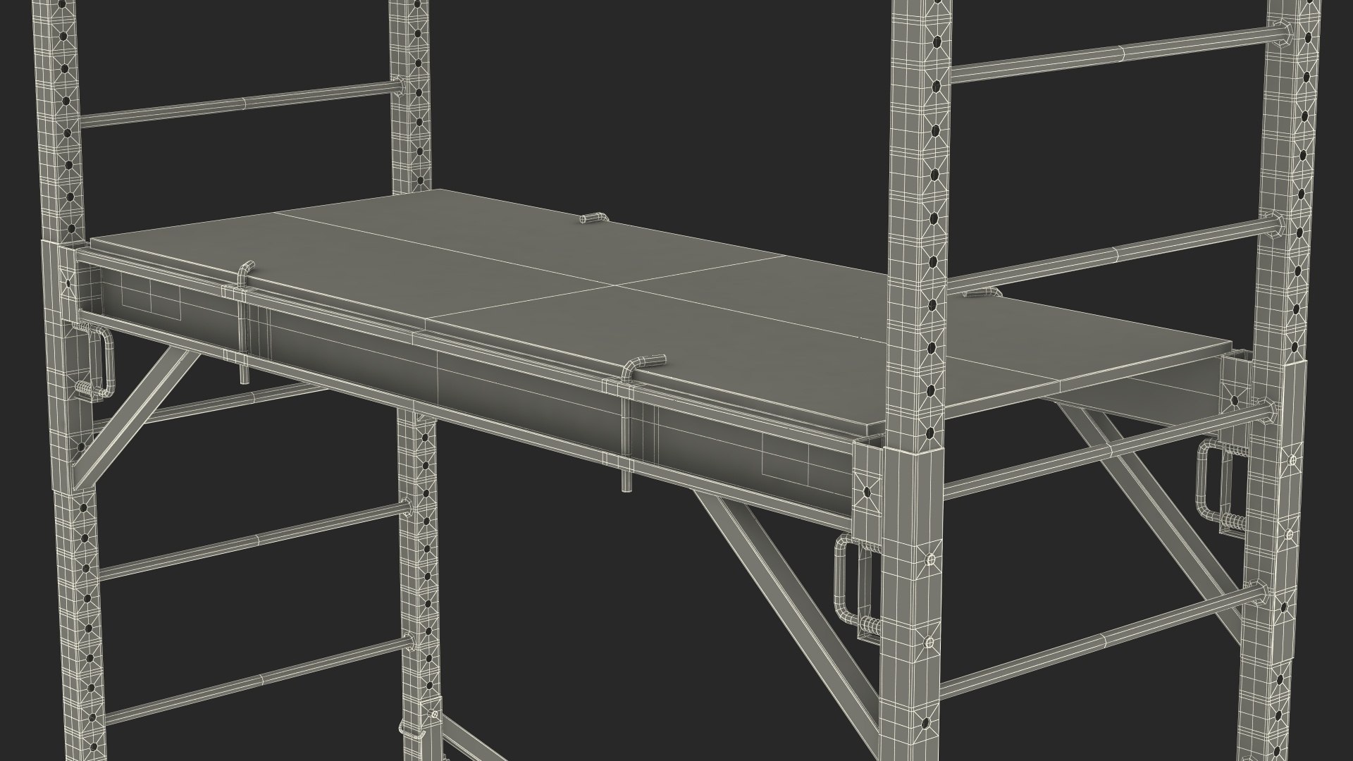 Aluminium Mobile 2 Story Scaffold Tower 3D - TurboSquid 2129021