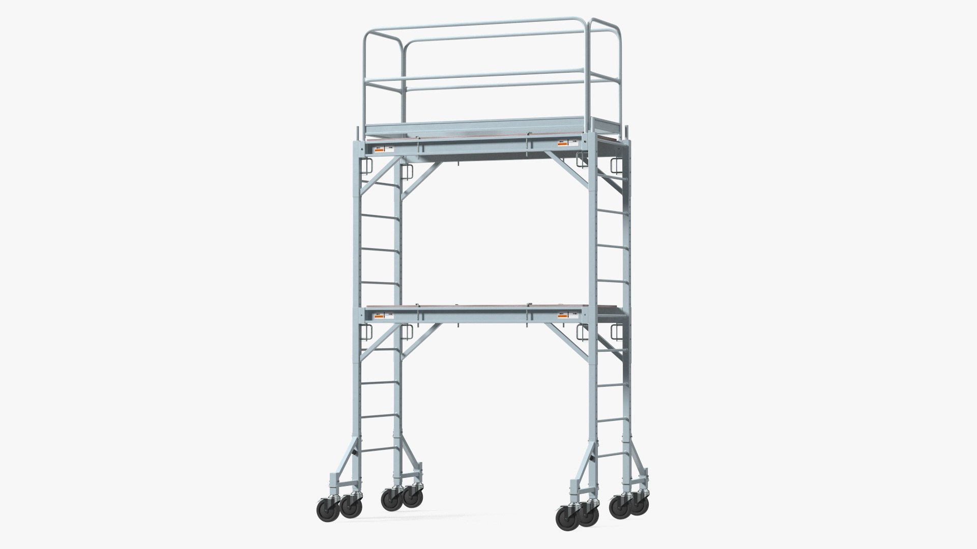 Aluminium Mobile 2 Story Scaffold Tower 3D - TurboSquid 2129021