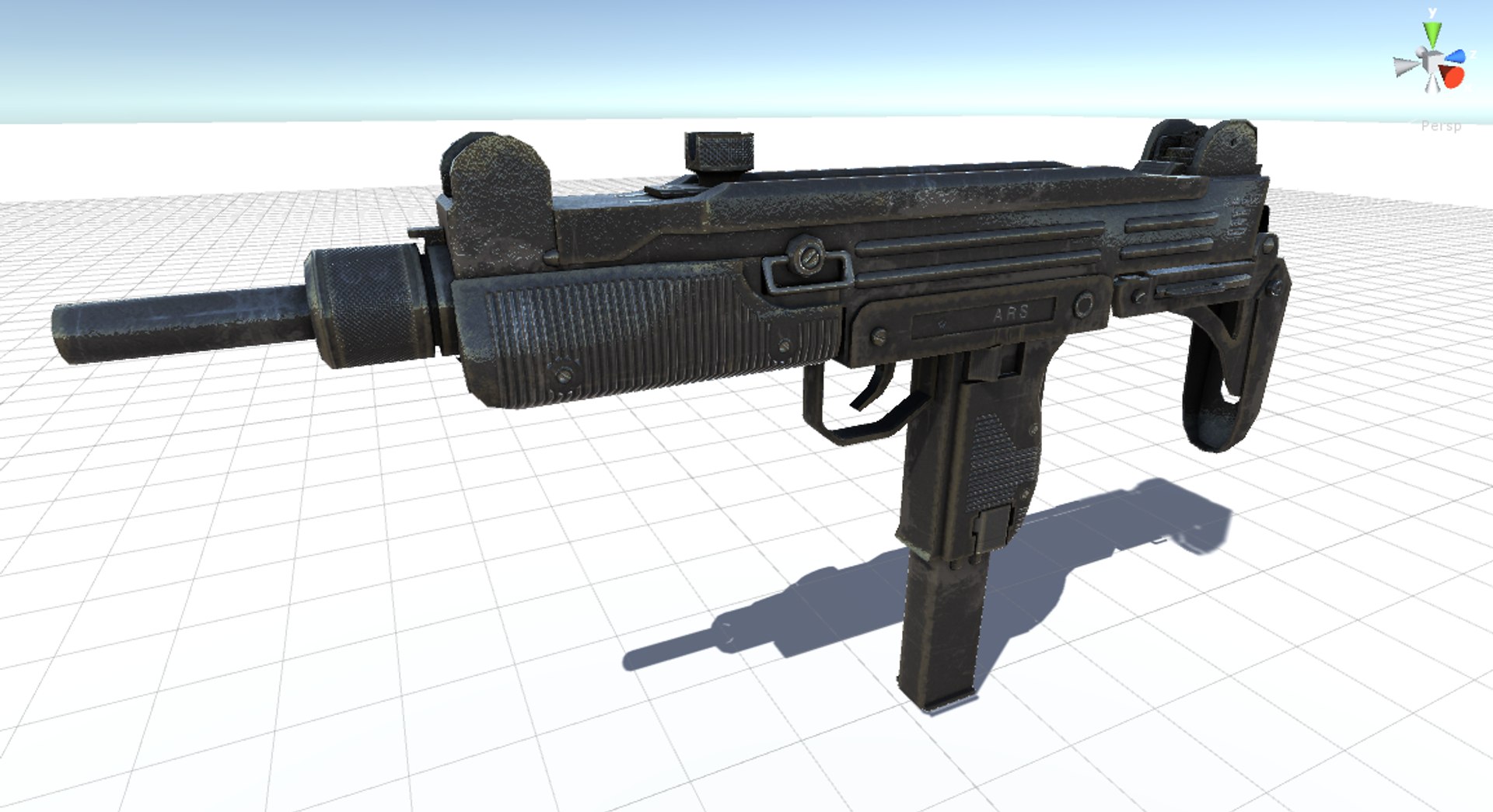 9mm sub machinegun ready 3d model