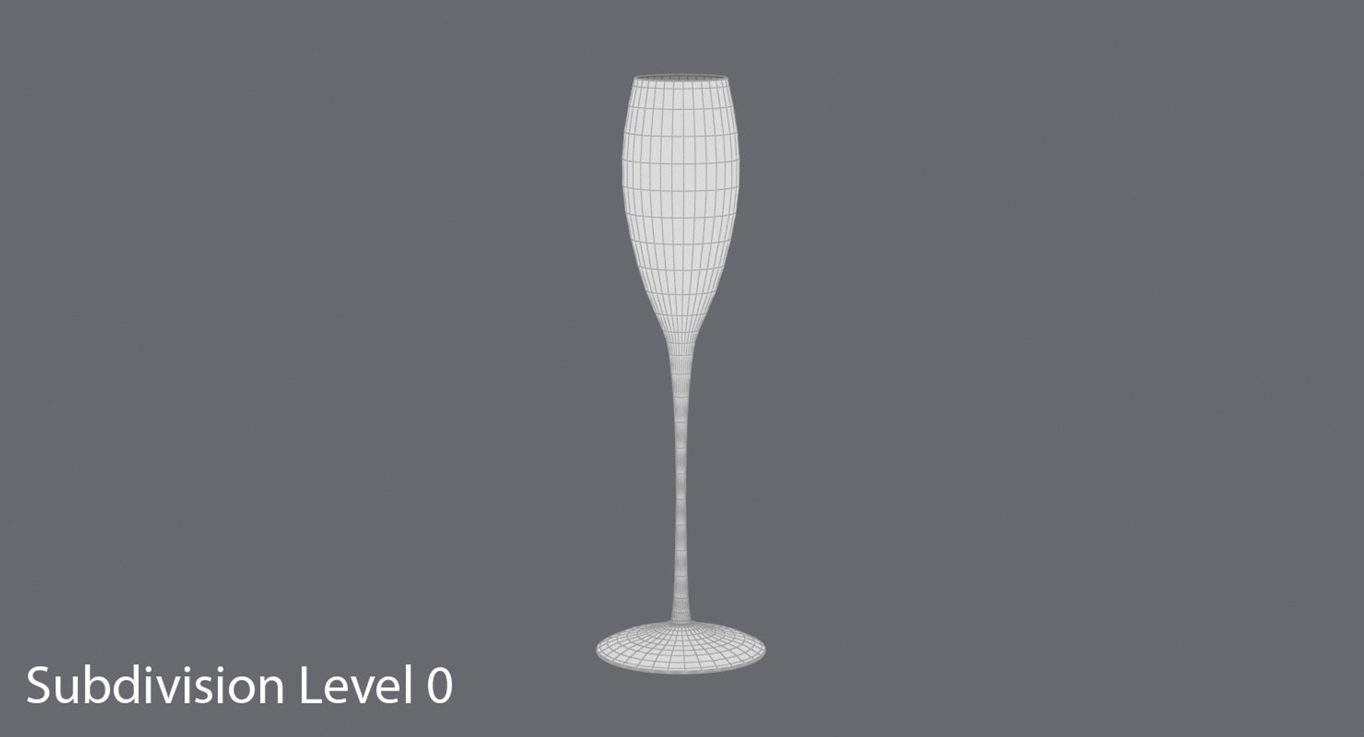 3d champagne flute model