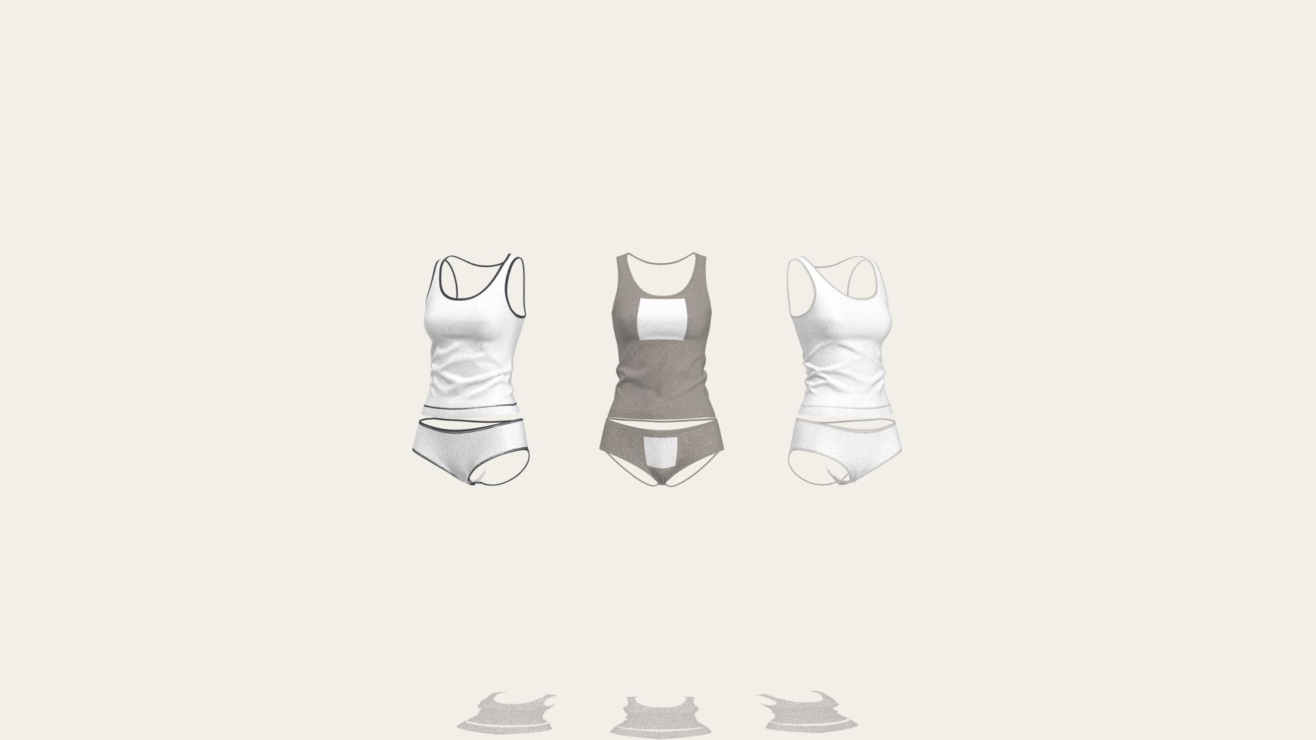 CLO 3D WOMEN UNDERWEAR Model - TurboSquid 2162392