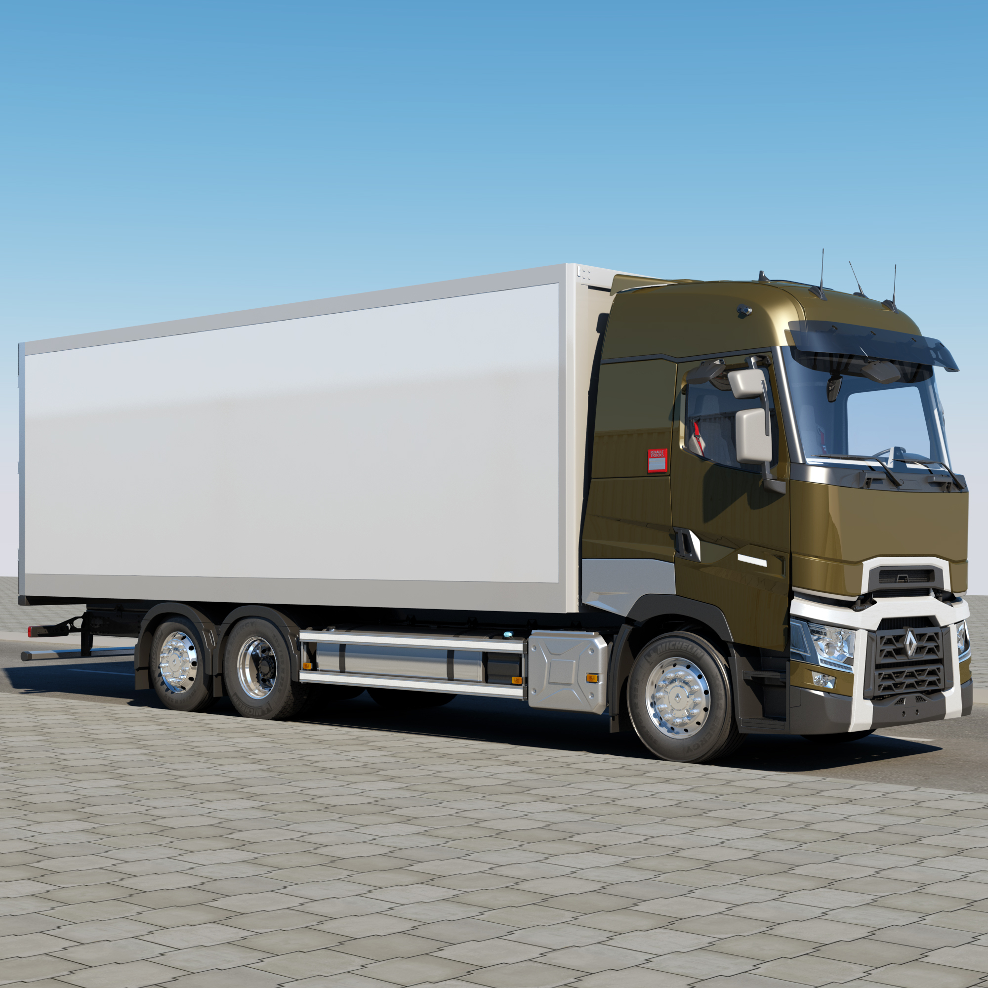 renault t range 6x2 3d model